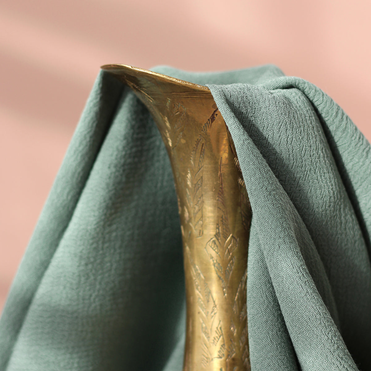 Crêpe marocain de viscose uni – Laurier | La Maison Naïve